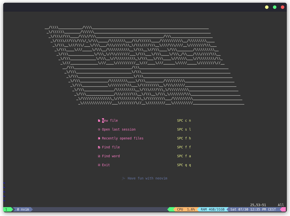 custom_header centering issues · Issue #192 · nvimdev/dashboard-nvim · GitHub