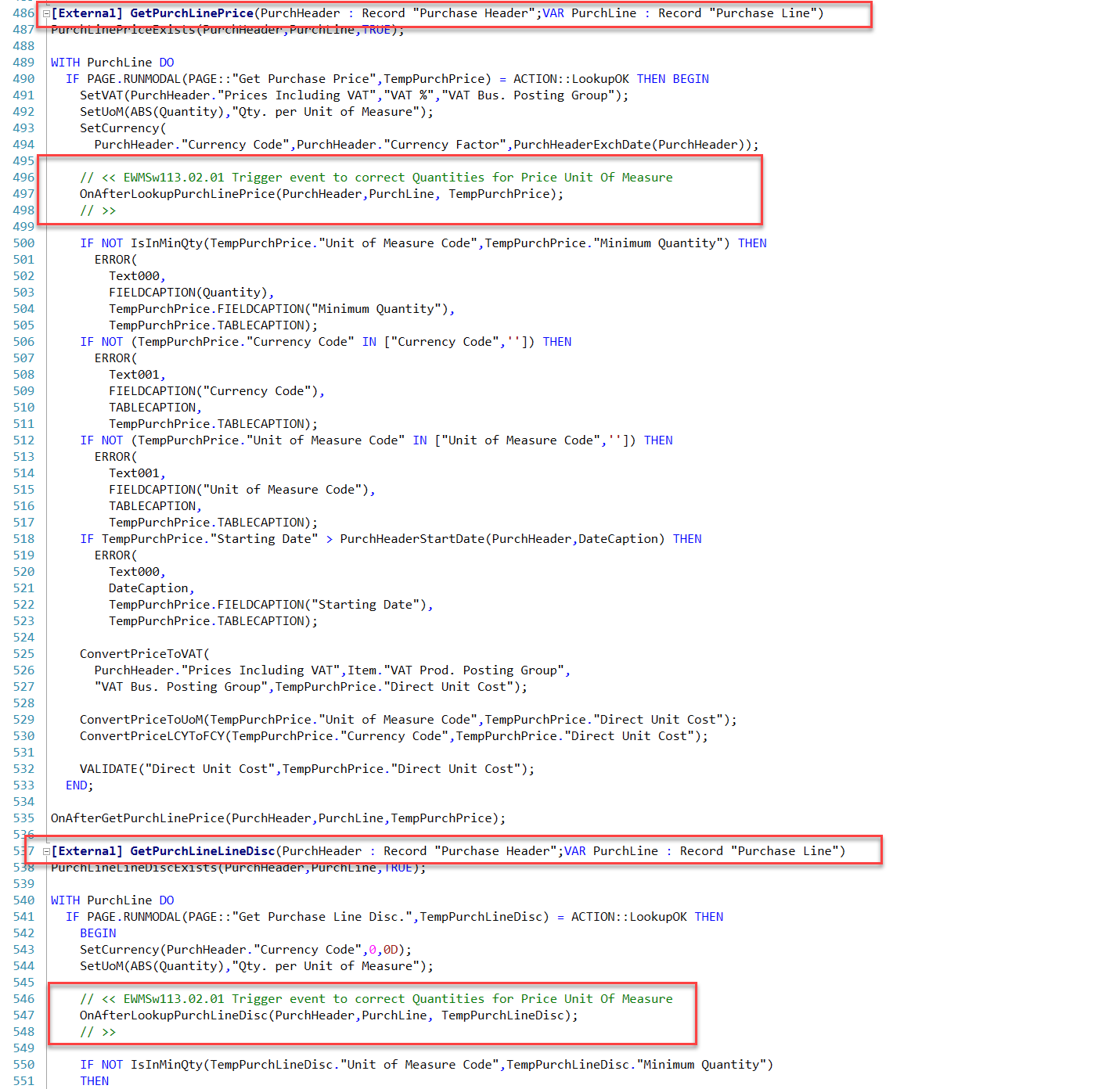 Missing Events Codeunit 7010 Purchase Price Management · Issue #1172 · microsoft/ALAppExtensions ...