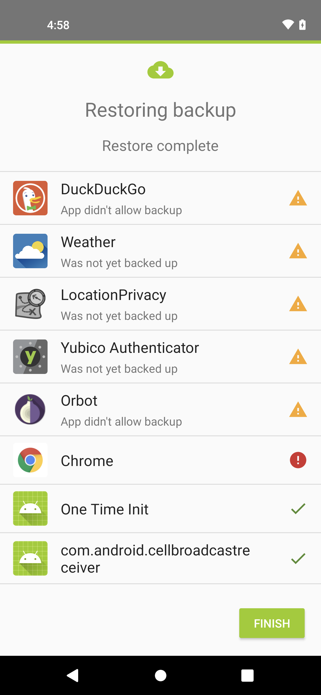 Android 11 testing · Issue #152 · seedvault-app/seedvault · GitHub