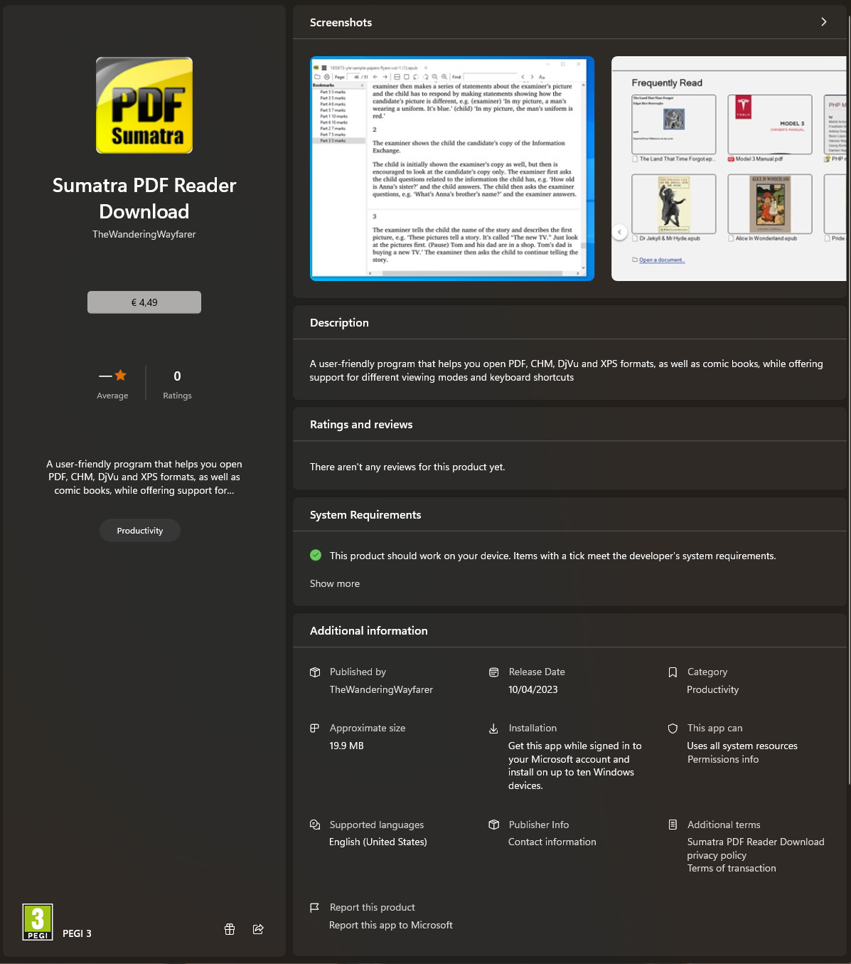SumatraPDF in Microsoft Store - paid? · sumatrapdfreader sumatrapdf · Discussion #3135 · GitHub