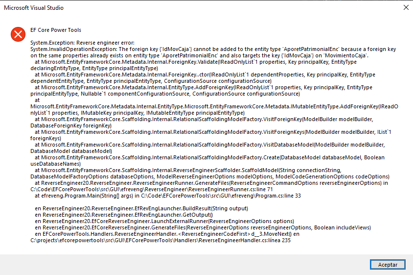 Reverse Engineer 3.0 Crash. · Issue #322 · ErikEJ/EFCorePowerTools · GitHub