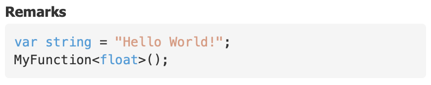 Special characters in code blocks in triple-slash comments appear escaped as HTML-Entities ...