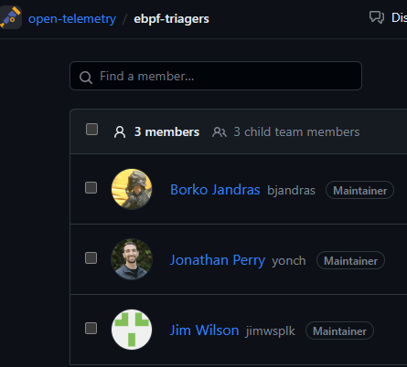Assign @atoulme to ebpf-triagers · Issue #1461 · open-telemetry/community · GitHub