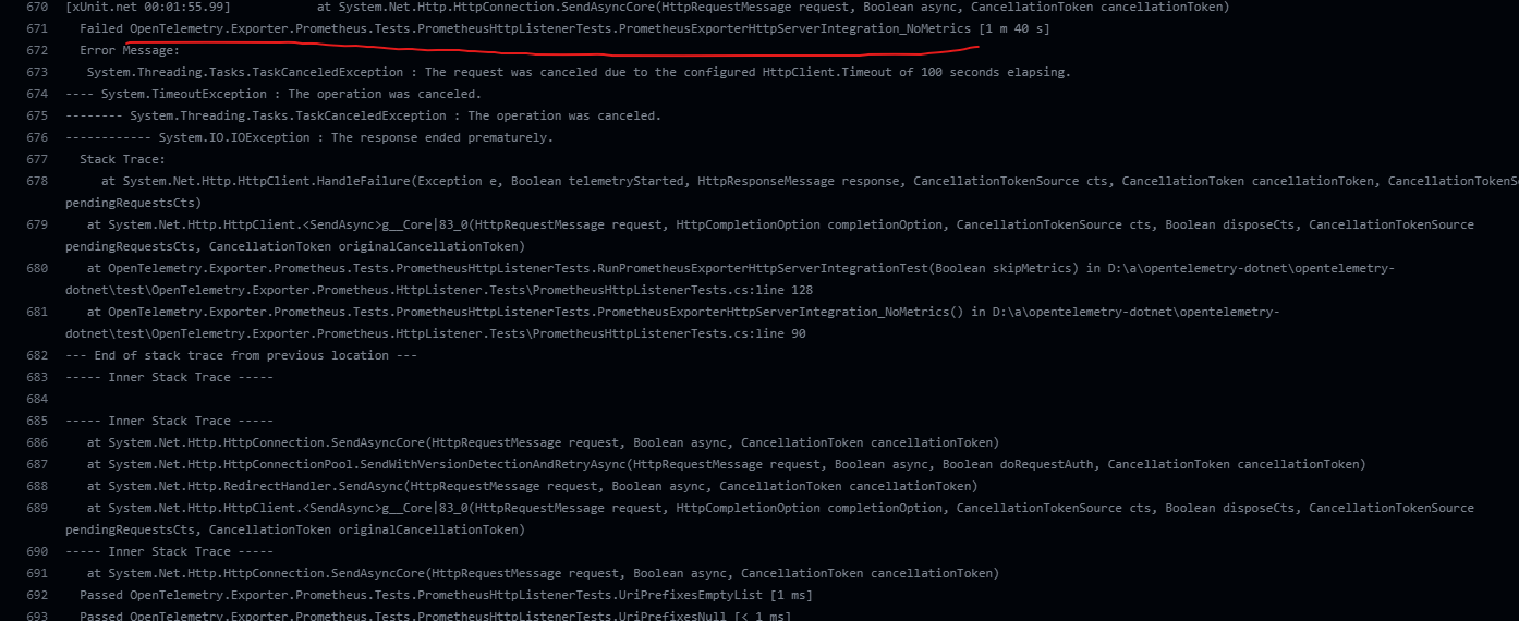 Test stability - OpenTelemetry.Exporter.Prometheus.Tests ...