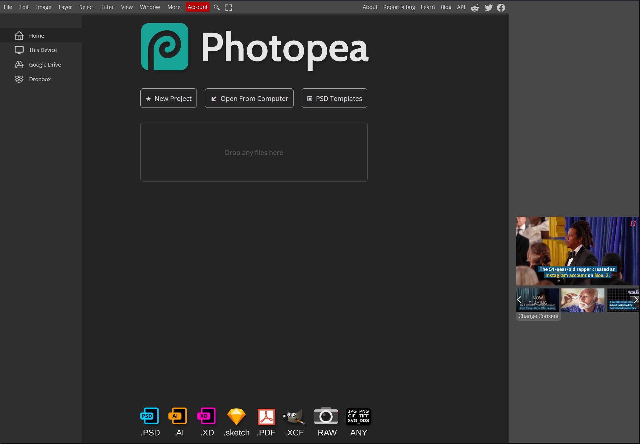 introduction screen · Issue #4104 · photopea/photopea · GitHub