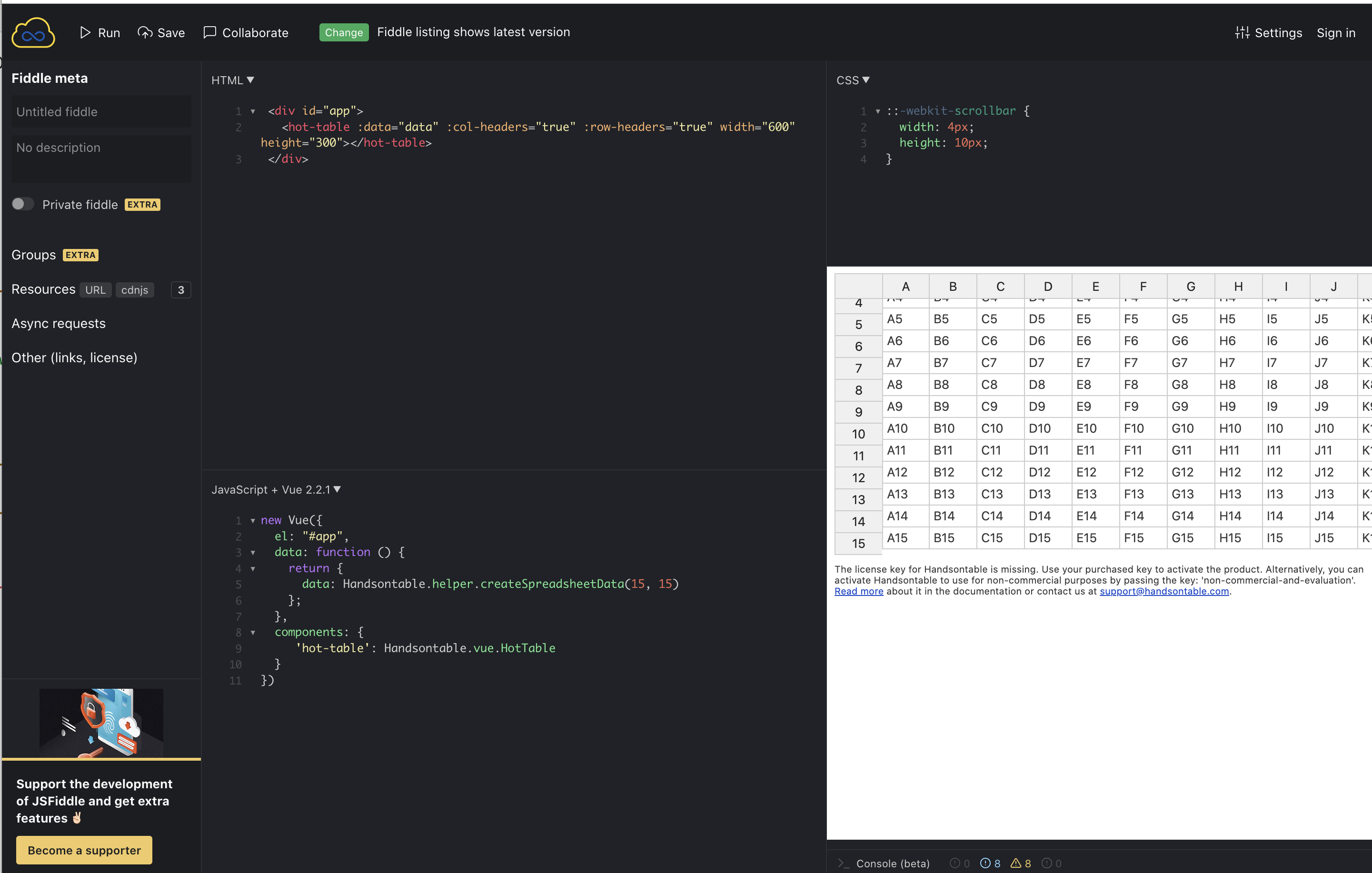 fixedColumnsLeft和rowHeights同时使用时固定列行高和非固定列会错开 · Issue #9392 · handsontable/handsontable · GitHub