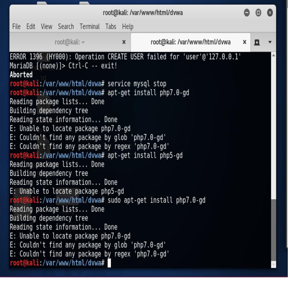 php7.0-gd & php5-gd seem to be depreciated · Issue #178 · digininja/DVWA · GitHub