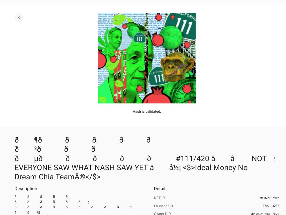 [Bug] NFT titles containing special characters not readable in 1.6.1 ...