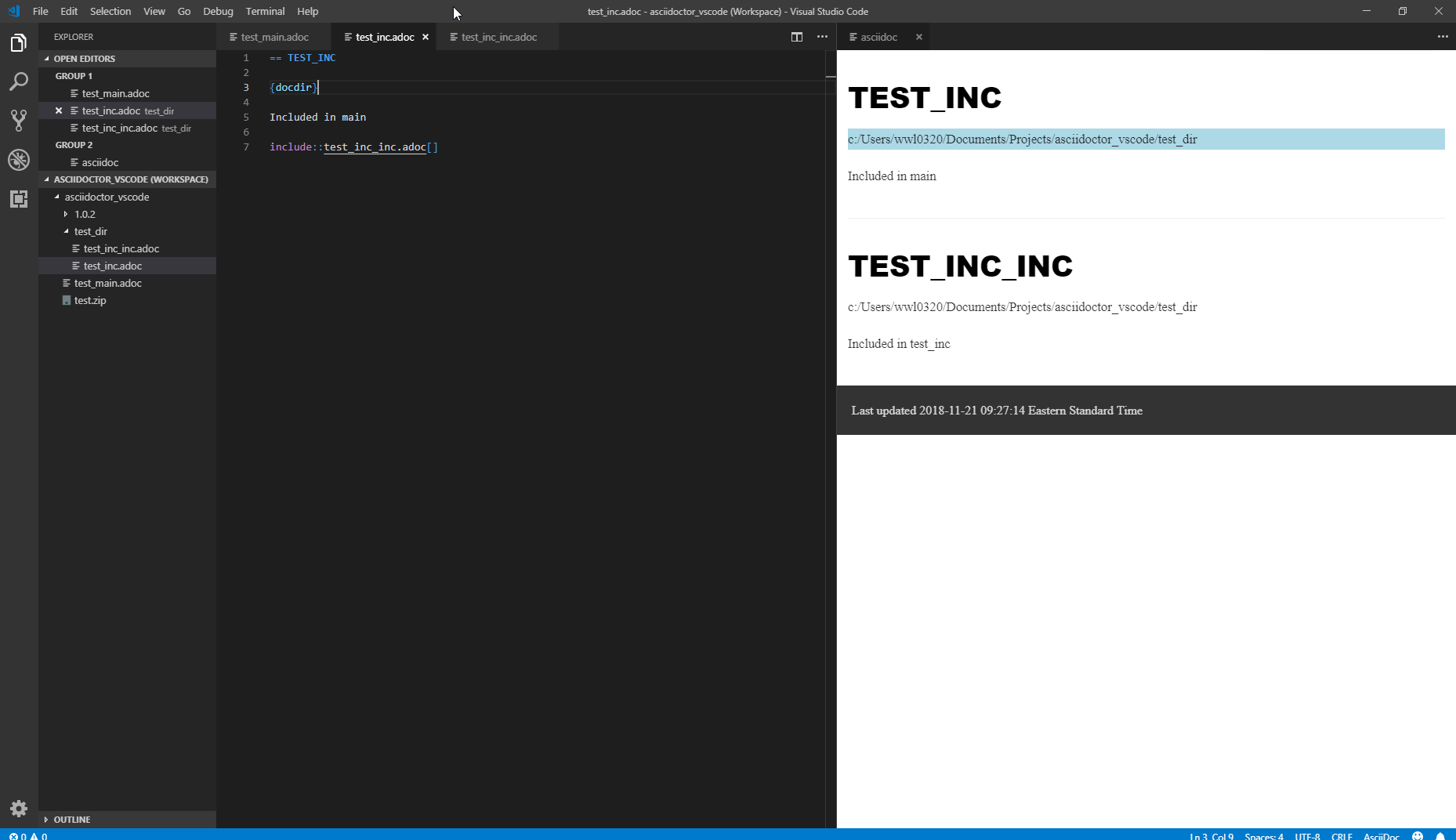 Issue with include resolution · Issue #130 · asciidoctor/asciidoctor-vscode · GitHub