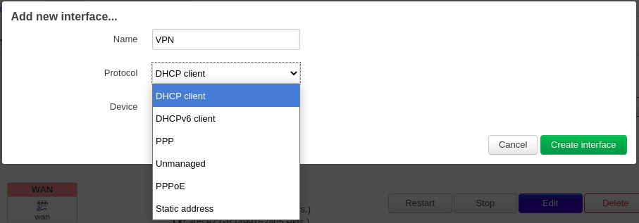 Wireguard Vpn Protocol Is Missing When Adding New Interface · Issue 5420 · Openwrtluci · Github
