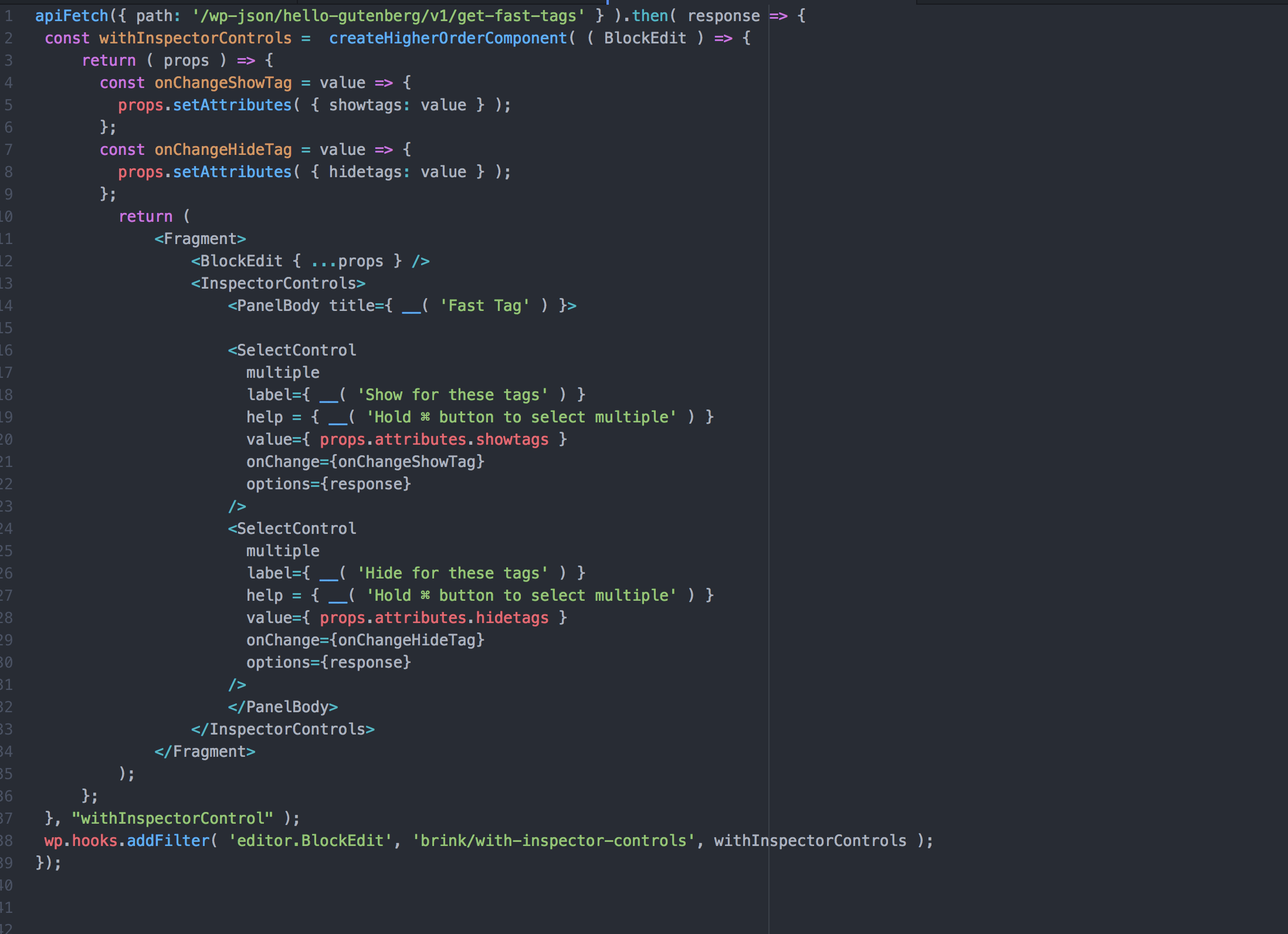 Use of custom InspectorControls settings when block is rendered on frontend · Issue #11142 ...