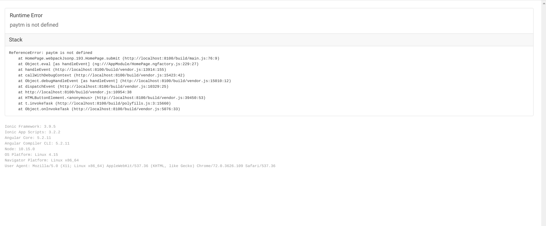 Paytm Is Not Defined · Issue 15 · Arunyogipaytm Cordova Plugin · Github