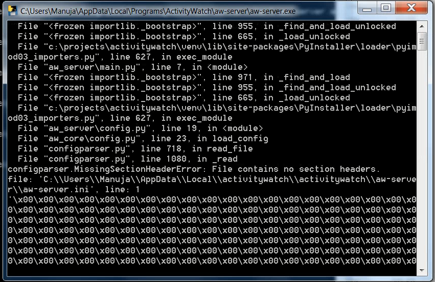 Module aw-server quit unexpectedly since Mar 29 [v0.9.2] · Issue #398 · ActivityWatch ...
