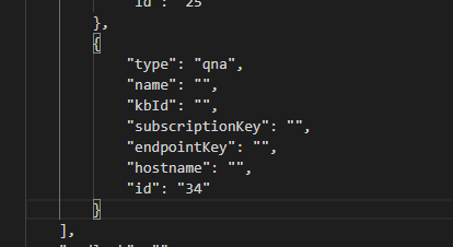 msbot connect qna command fails if .bot file already contains a qna service with empty strings ...