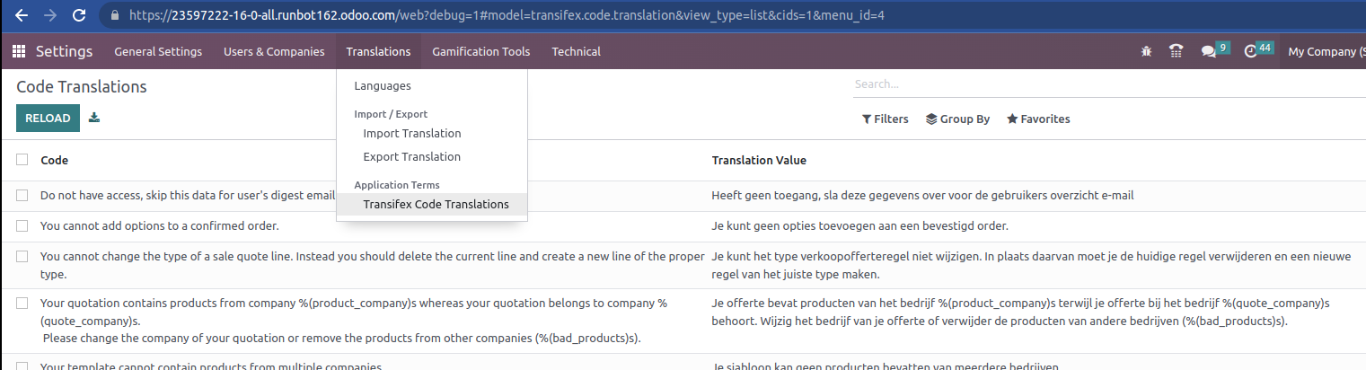Menu Item Action Missing · Issue #105882 · odoo/odoo · GitHub