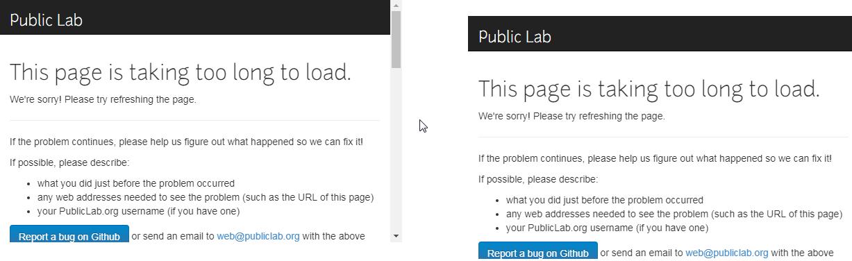 Public Lab website is down · Issue #6047 · publiclab/plots2 · GitHub