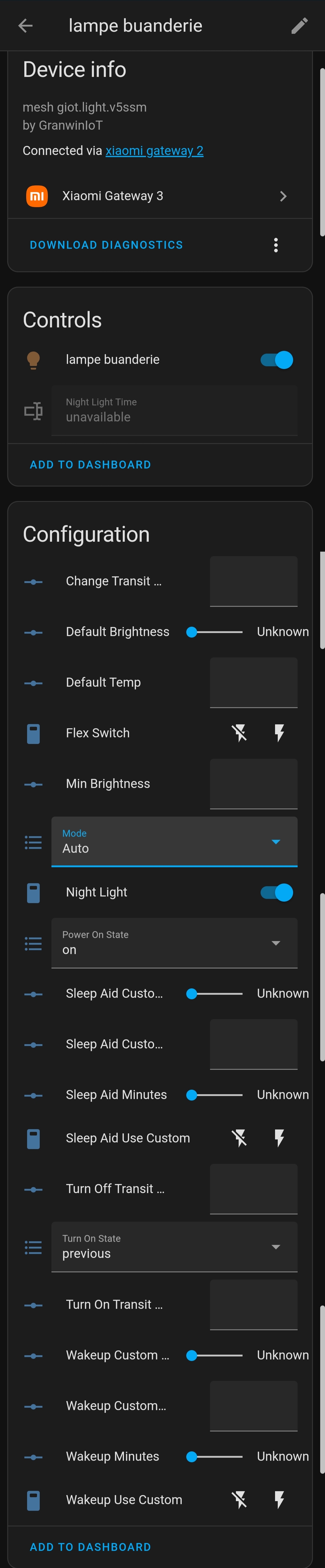 Mijia LED Bulb cannot change brightness or color (instantly reverts back to original value ...