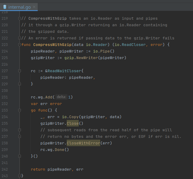 Compresswithgzip Function In Internalinternalgo Doesnt Handle Errors Properly · Issue 12044 3205