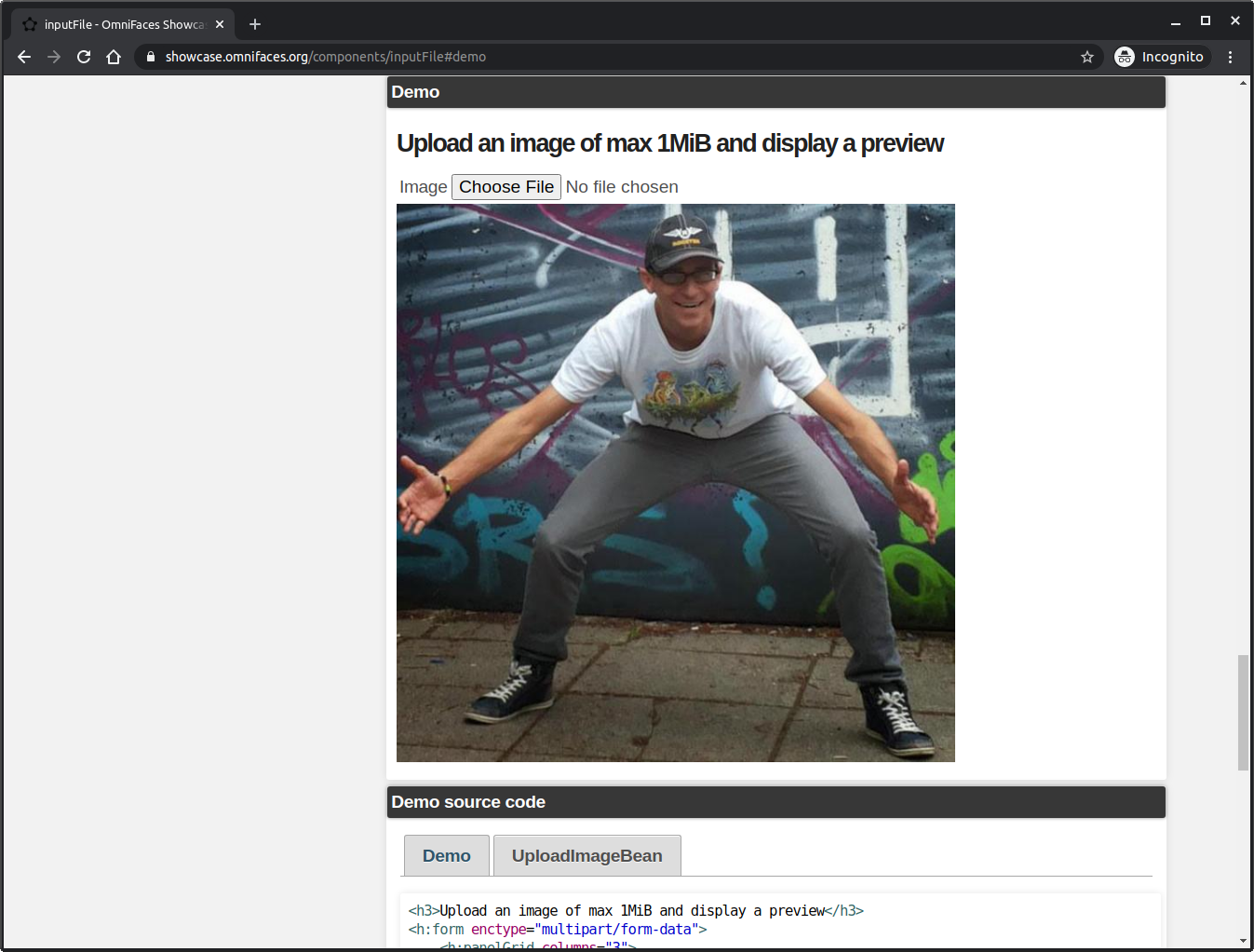 o:inputFile + f:ajax showcase not working · Issue #611 · omnifaces/omnifaces · GitHub