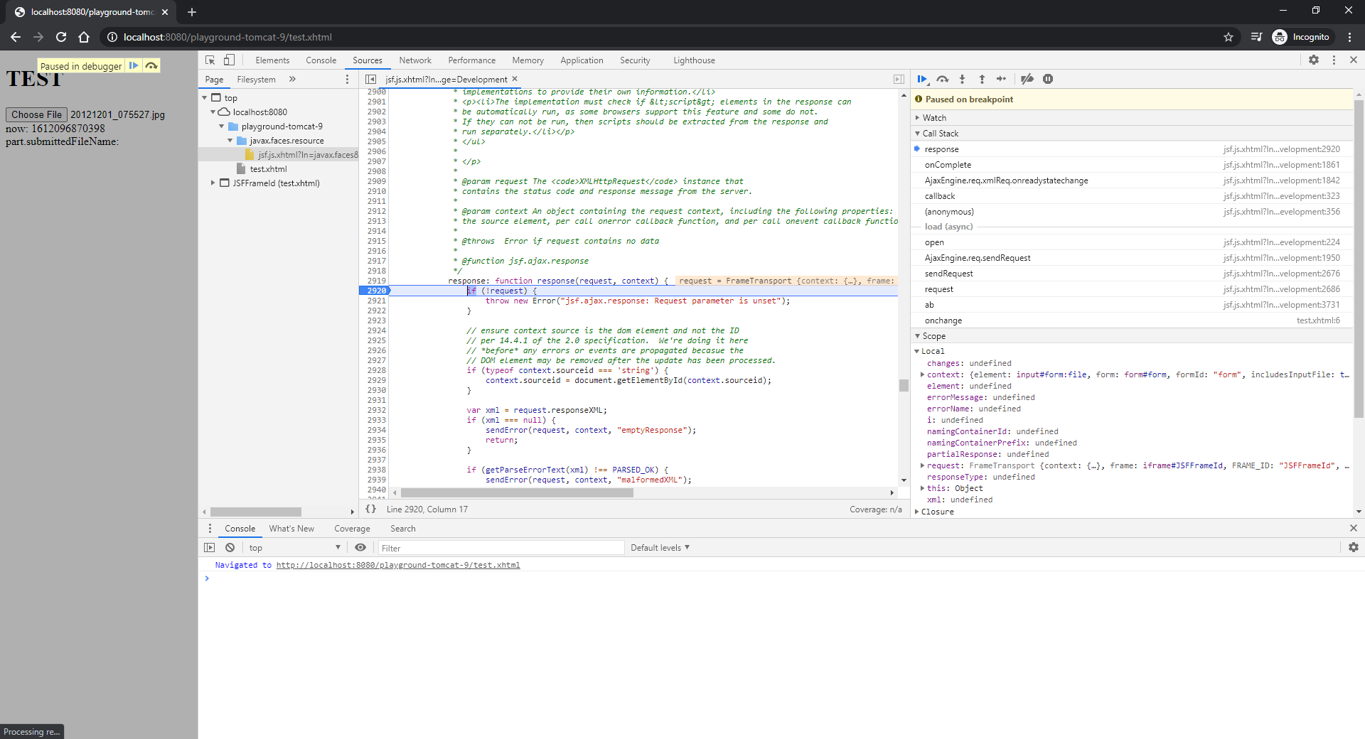 o:inputFile + f:ajax showcase not working · Issue #611 · omnifaces/omnifaces · GitHub