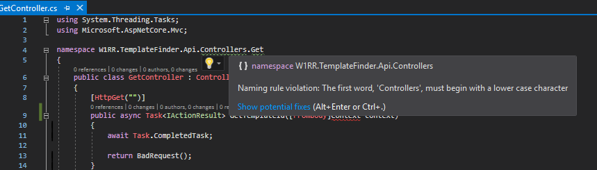 Incorrect Naming Rule Violation Ide1006 · Issue 29944 · Dotnetroslyn · Github 3113