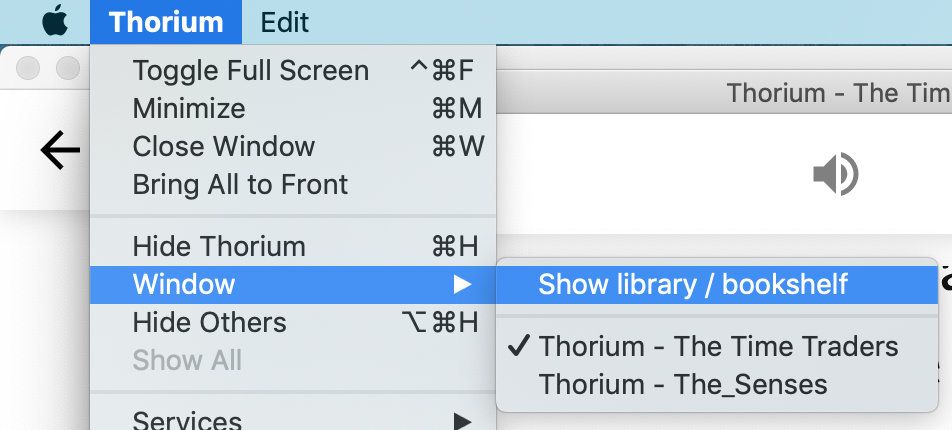 MacOS: Window menu / Menu bar · Issue #1137 · edrlab/thorium-reader · GitHub