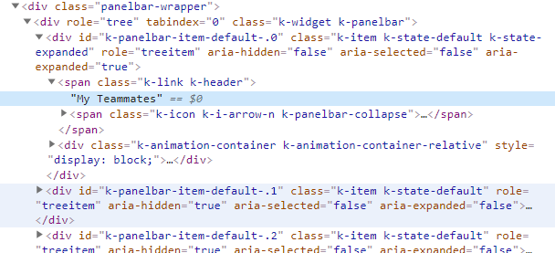 Wrap PanelBar items text in an HTML element · Issue #949 · telerik/kendo-themes · GitHub