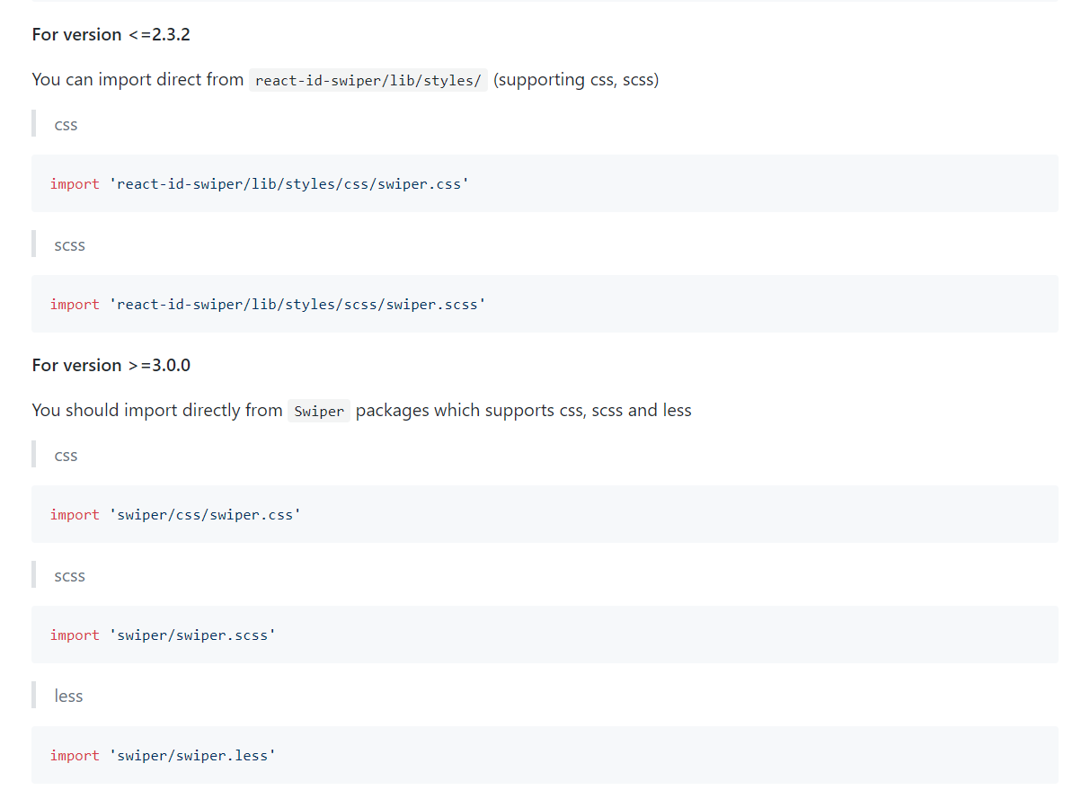 Update of styles documentation on website · Issue #418 · kidjp85/react-id-swiper · GitHub