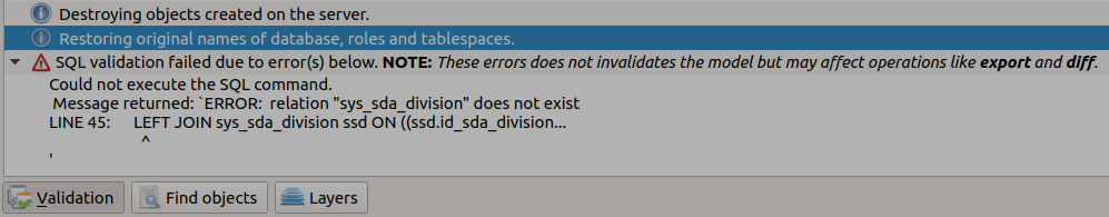 Validation error due to table being created below view requiring it ...