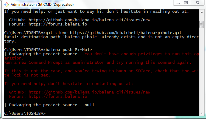 I didn't have enought privileges :/ · Issue #1103 · balena-io/balena-cli · GitHub