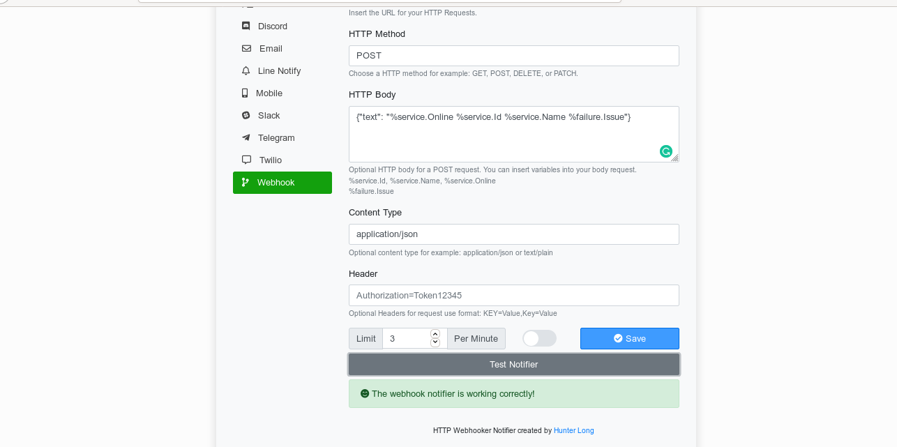 Sending Empty Body In Webhook · Issue 291 · Statpingstatping · Github