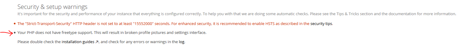 Missing required dependency: FreeType for PHP · Issue #418 · nextcloud-snap/nextcloud-snap · GitHub