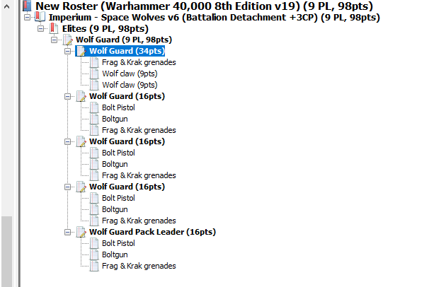 Imperium - Space Wolves - Wolf Claw cost · Issue #720 · BSData/wh40k-9e · GitHub
