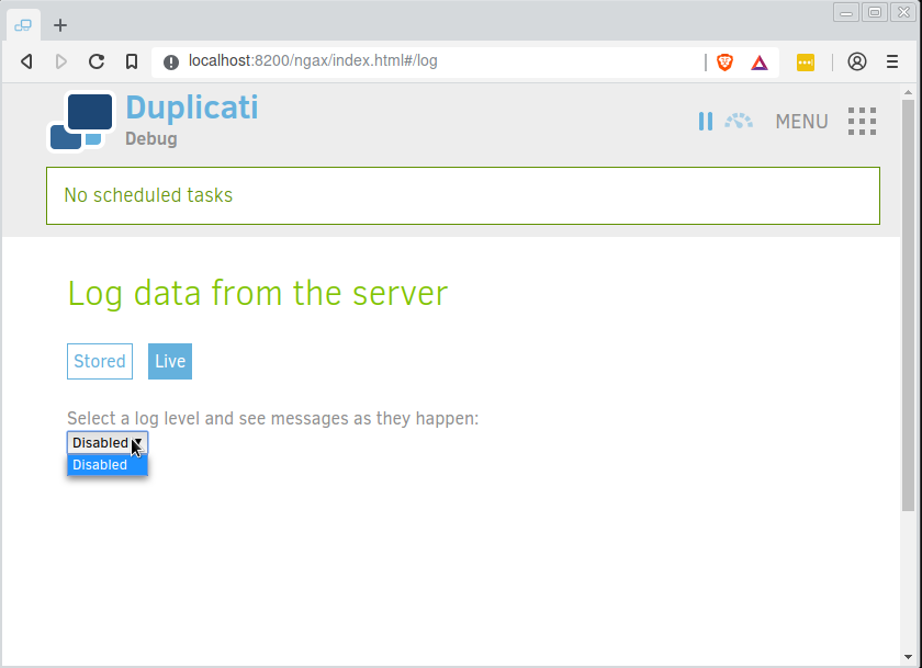 Missing live logs · Issue #3554 · duplicati/duplicati · GitHub