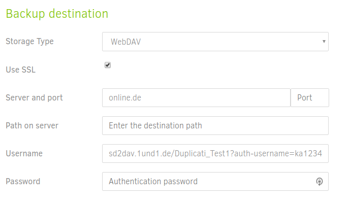 Parsing a .json configuration for WebDAV does not work · Issue #3619 · duplicati/duplicati · GitHub