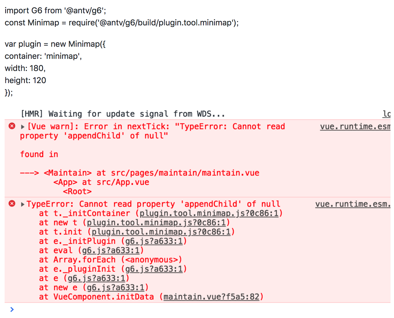 在vue中引入插件会报错 · Issue #294 · antvis/G6 · GitHub