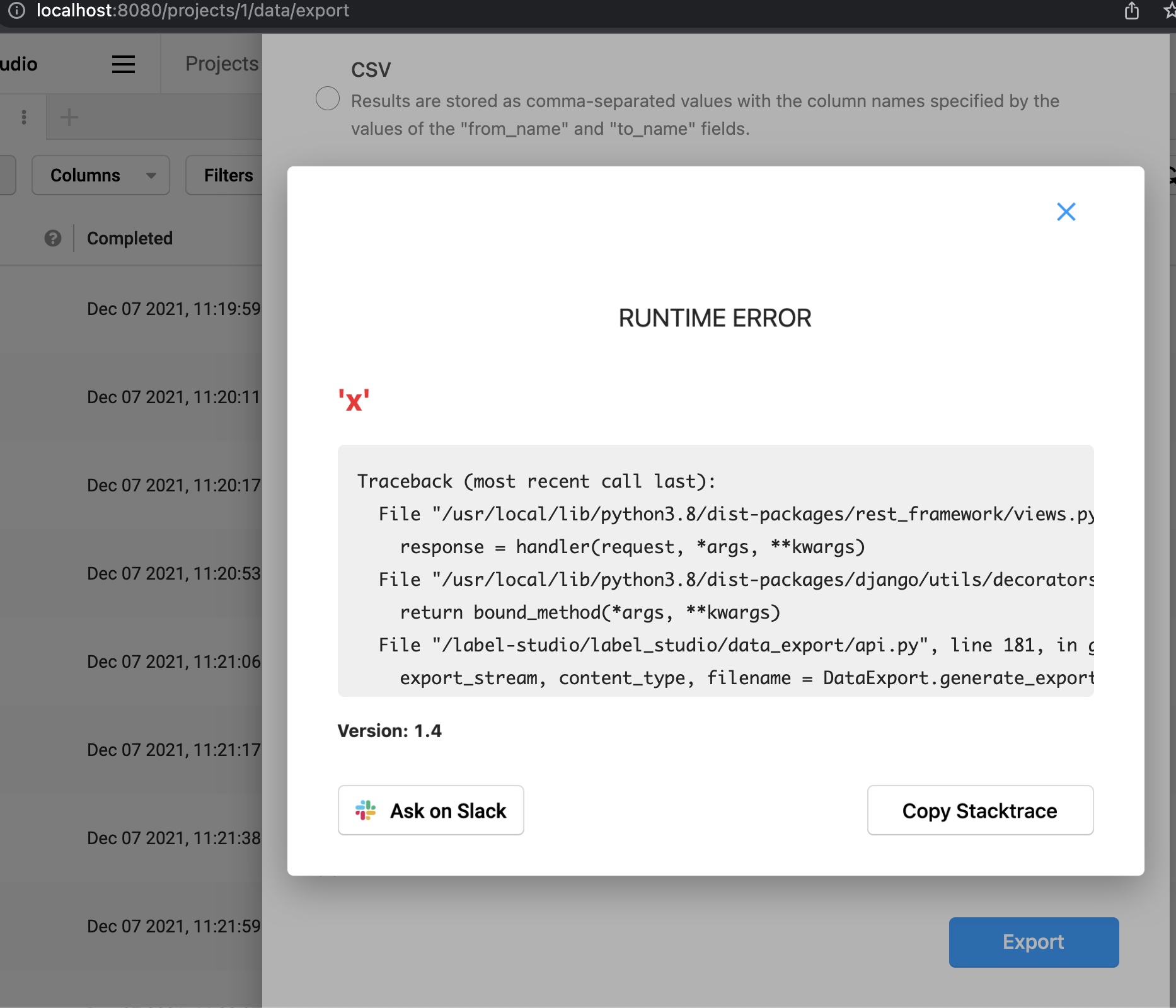 Export to COCO, VOC and Yolo give KeyError: 'x' · Issue #1818 · HumanSignal/label-studio · GitHub