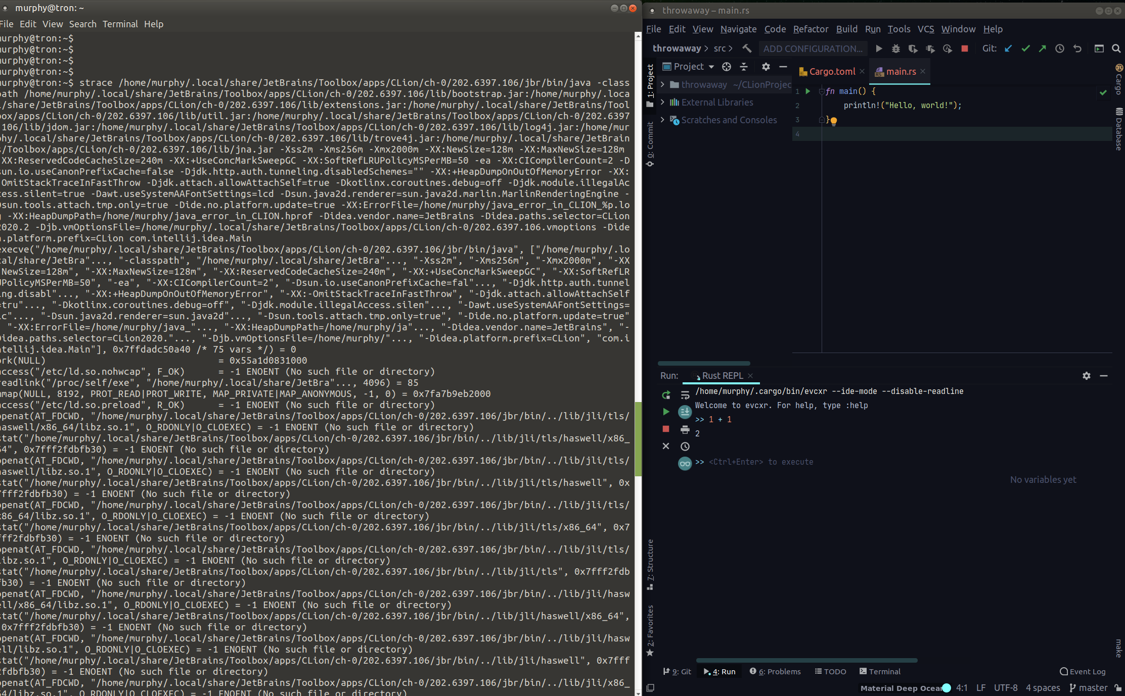 Error when starting evcxr repl · Issue #5941 · intellij-rust/intellij-rust · GitHub