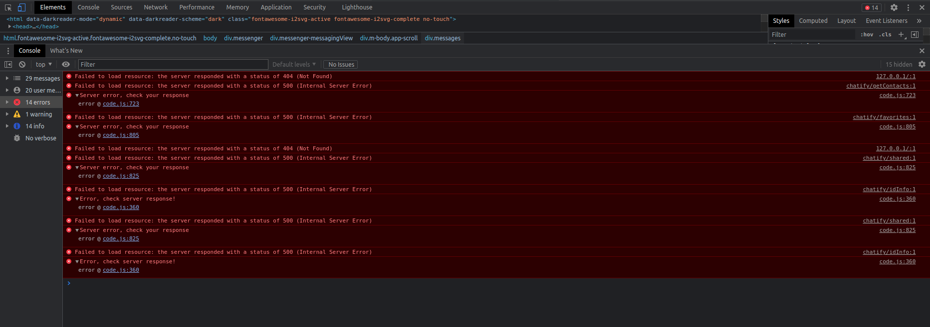 Internal Server Error · Issue #120 · munafio/chatify · GitHub