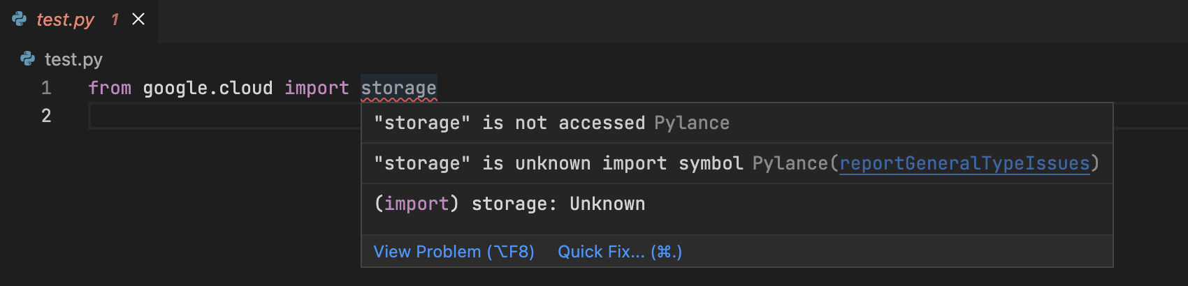 Cannot resolve google.cloud imports · Issue #4943 · microsoft/pyright · GitHub