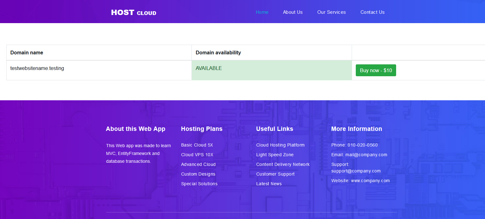GitHub - Rawoj/Domain-Registrar-Web-App: Web app made to learn MVC, Entity Framework and ...