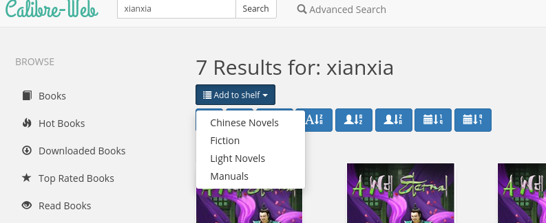 Caliblur - add to shelves button in search broken · Issue #1930 · janeczku/calibre-web · GitHub