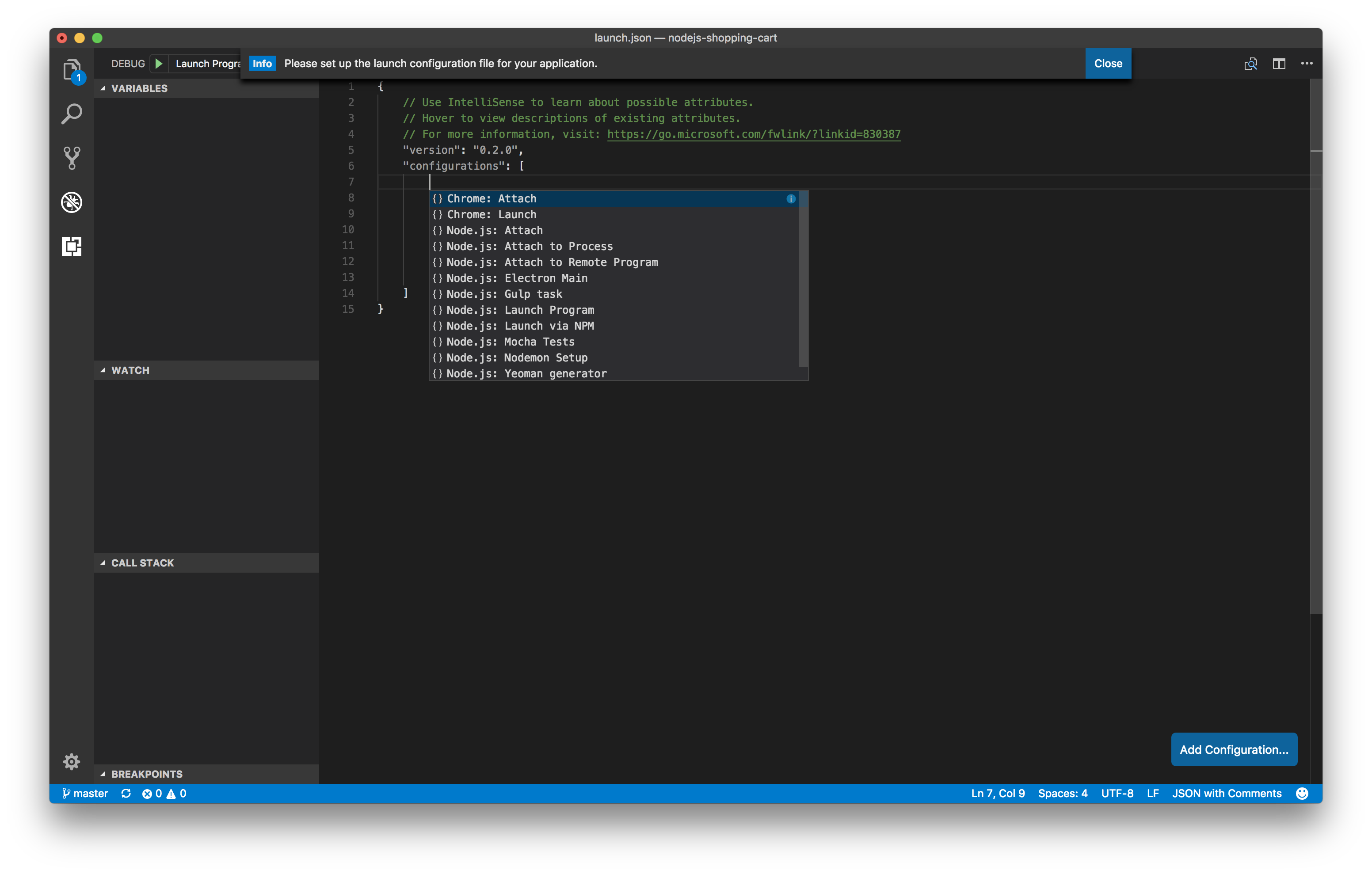Warning notification shown after creating debug config · Issue #42176 ...