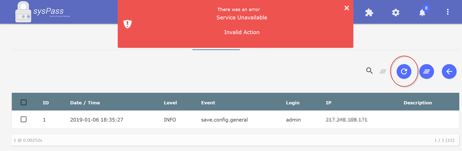 Error message after access Security and Audit · Issue #1182 · nuxsmin/sysPass · GitHub