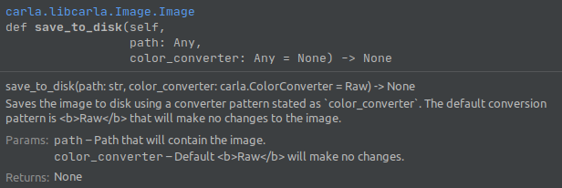 docstrings for carla · Issue #2752 · carla-simulator/carla · GitHub