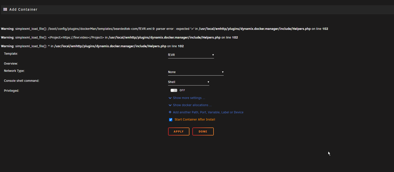Unraid Installation · Issue #2 · BeardedTek-com/unraid-templates · GitHub
