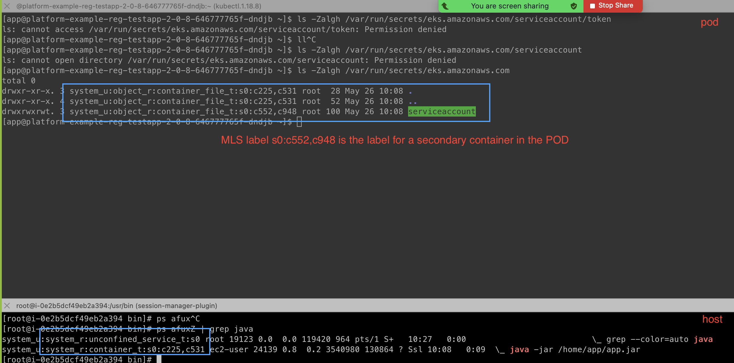 Istio Cni Selinux And Mls Labels Incorrect For Projected Tokensservice Accounts Eg Var 