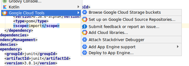 Google Cloud Tools menu group lost ordering · Issue #2123 · GoogleCloudPlatform/cloud-code ...
