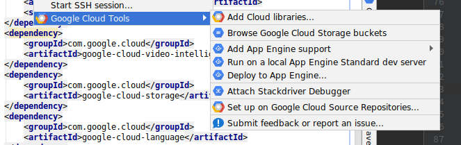 Google Cloud Tools menu group lost ordering · Issue #2123 · GoogleCloudPlatform/cloud-code ...