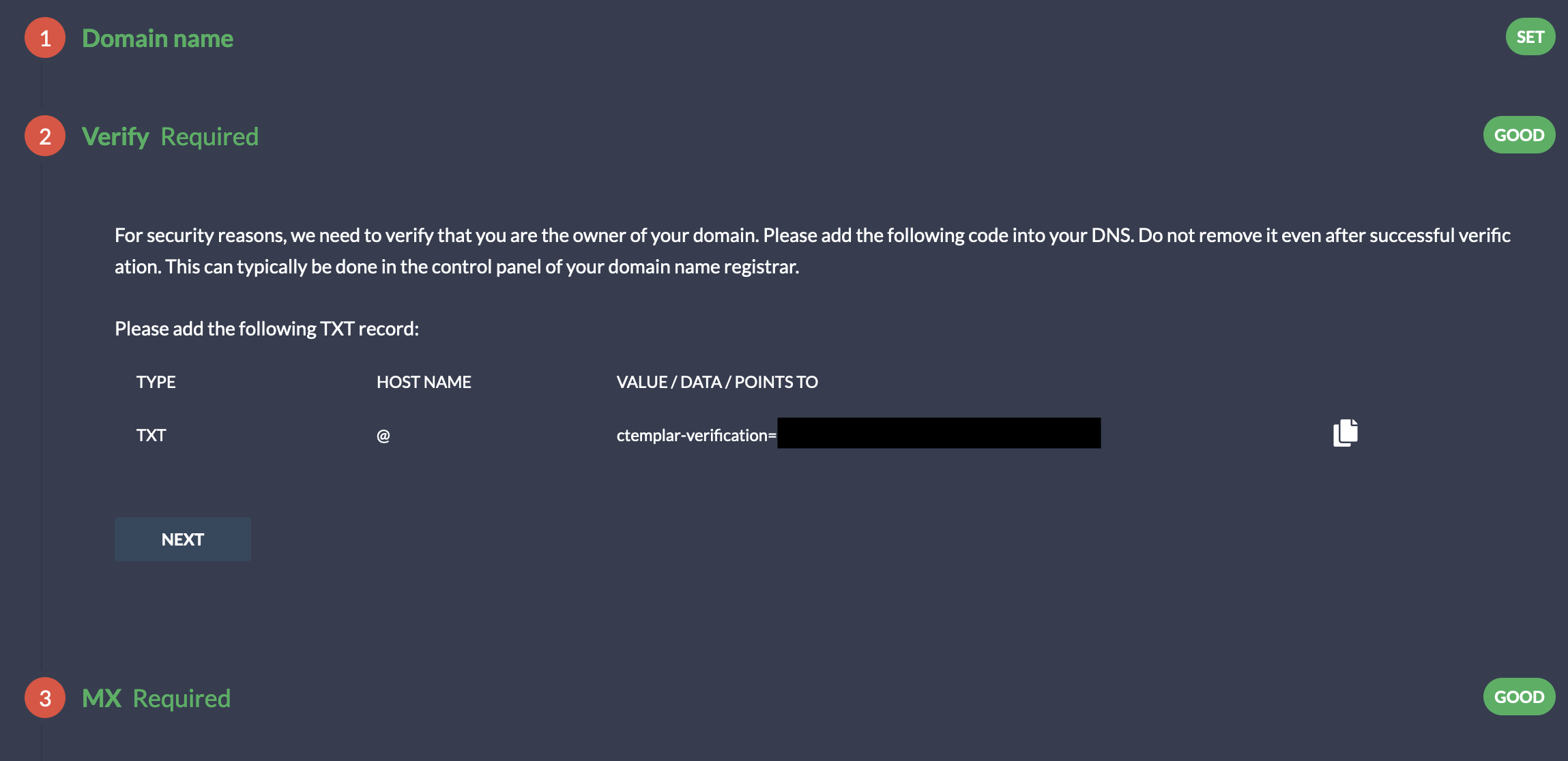 Unable to configure custom domain past MX record · Issue #1657 · CTemplar/webclient · GitHub